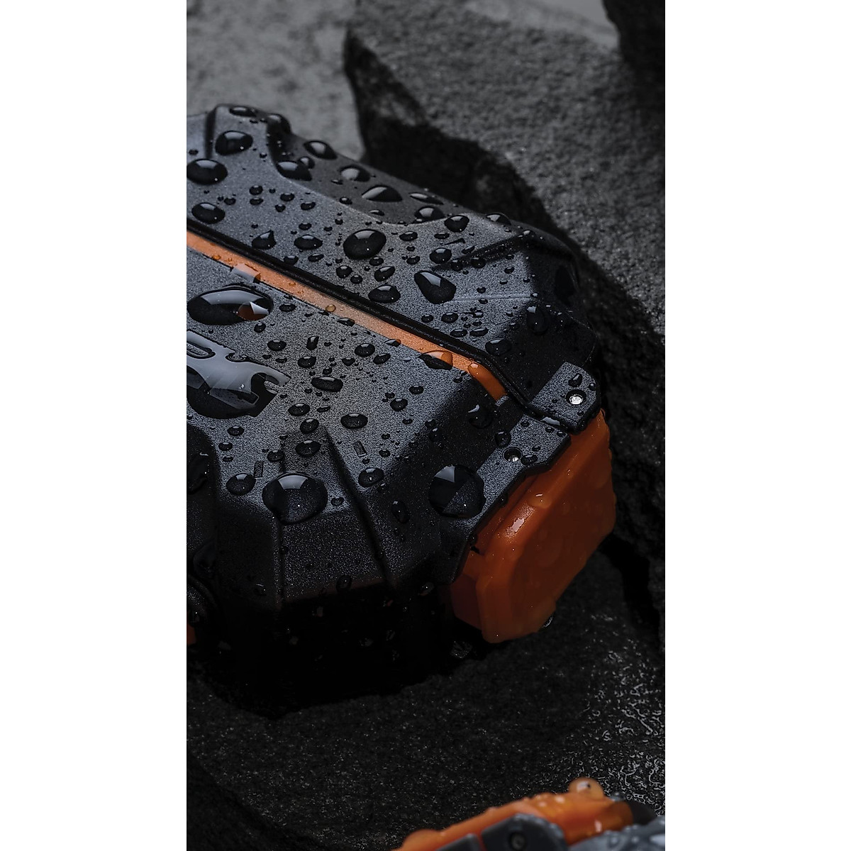 URBAN ARMOR GEAR UAG Designed for AirPod Case Black Orange (3rd Generation, 2021) Durable Protective Soft-Touch Silicone with Detachable Carabiner, Pathfinder