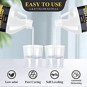 TAKIMO 1 Gallon 3×UV Resistant Resin Kit,No Bubble & Crystal Clear Epoxy Resin for Coating, Casting, Table Top,DIY, Bar Top, River Tables, Resin Art, Wood with High Gloss Finish