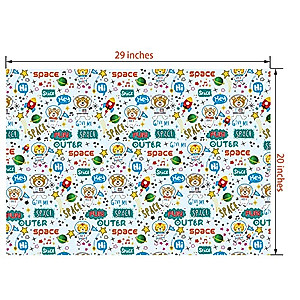 PlandRichW Birthday Wrapping Paper for Boys,Baby,Kids.Gift Wrapping Paper Includes Dinosaur Monster Truck Astronaut 4 Cute styles for Baby Shower Party Holiday.12 Sheets Folded Flat 20" X 29"