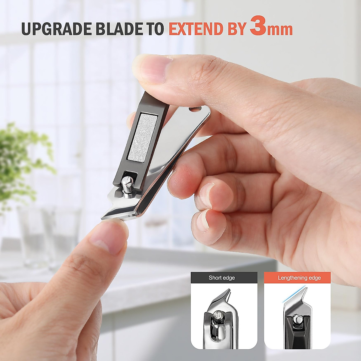 BEZOX Fingernail Clipper - Stylish Nail Cutters for Men and Women, corta uñas Ingrown Nail Clipper - Travel Nail Trimmer with Tin Case