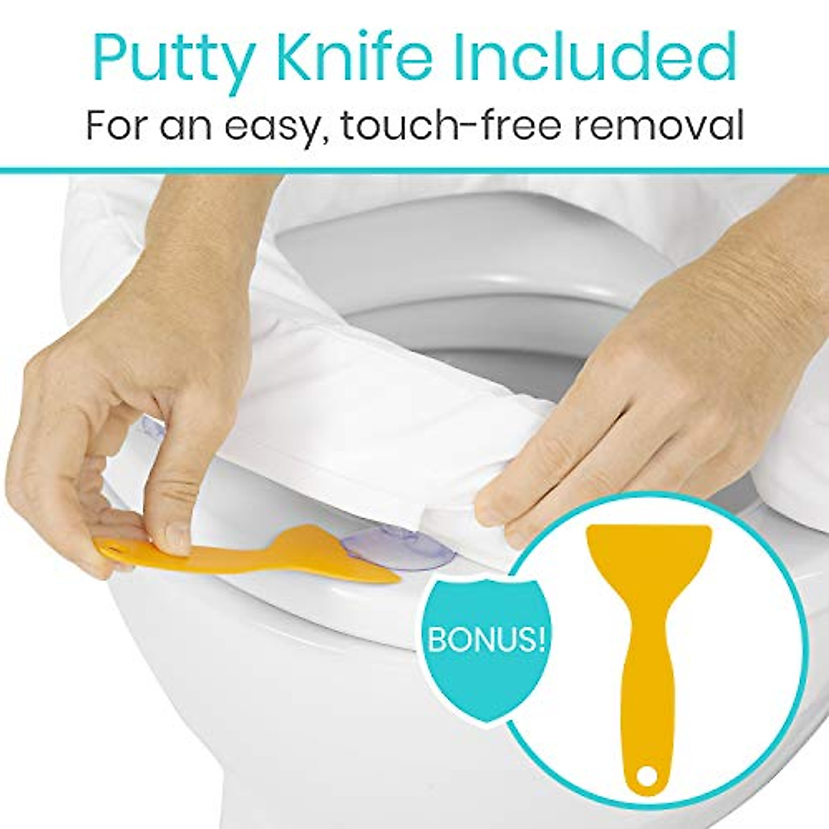 Vive Toilet Seat Cushion (Soft Cushioned Foam) - Easy Clean Soft Padded Bathroom Attachment - Elongated, Standard Seats - Comfort and Support Donut for Handicap, Adults, Coccyx Tailbone Pain Relief