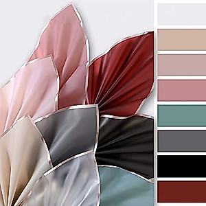 JOSON 30 Sheets /15 Colors Waterproof Gold Edge Flower Wrapping Paper,Florist Bouquet Supplies,DIY Crafts,Gift Packaging or Gift Box Packaging, 23x23Inch