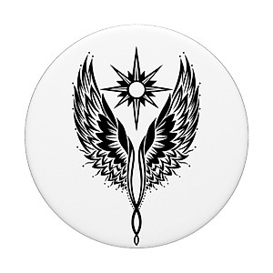 Angels Wings with Sun Guardian-Angel with Sun Rays PopSockets Swappable PopGrip