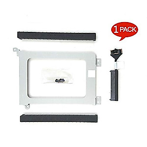 Bfenown HDD Hard Disk Drive Bracket Caddy 3FDY3 with Grommet Rubber Rail 3XYT5 and HDD Connector Cable XDYGX for Dell XPS 15 9550 9570 9650 7590 9560 Precision 5510 5520 5530 5540 (4 Screws Included)
