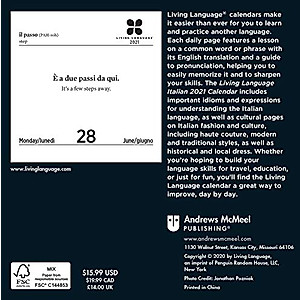 Living Language: Italian 2021 Day-to-Day Calendar
