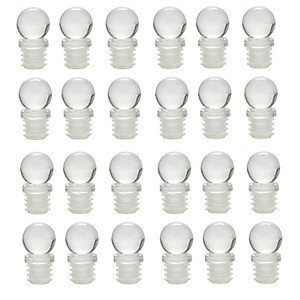 Nakpunar 24 pcs Glass Bottle Stoppers for Wine, Beverages, Soda, Champagne, Liquors, Oils