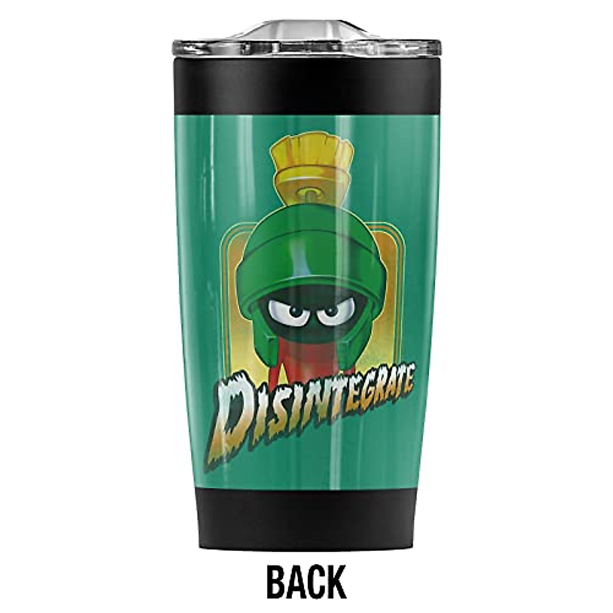 Logovision Looney Tunes Marvin Disintegrate Stainless Steel Tumbler 20 oz Coffee Travel Mug/Cup, Vacuum Insulated & Double Wall with Leakproof Sliding Lid | Great for Hot Drinks and Cold Beverages