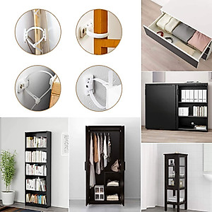 12 Pcs Furniture Straps, Baby Proofing Anti Tip Furniture Anchors Kit, Adjustable Child Toddlers Secure Wall Straps, for Dresser or Bookshelf for Cabinet TV Stand Wardrobe Drawers Tables Desk