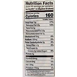 Amazon Brand - Happy Belly Fancy Whole Cashews, Roasted and Sea Salted, 44 ounce (Pack of 1)