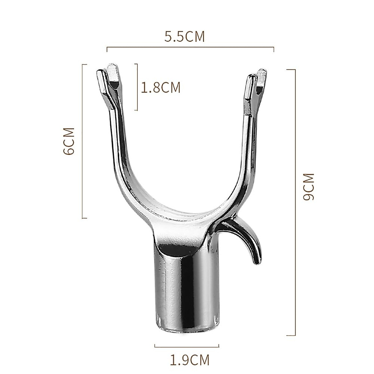 ccHuDE 3 Pcs U Shaped Utility Hooks Clothes Pole Replacement Hooks Drying Pole Forks Clothes Rail Forks for Reach Pole