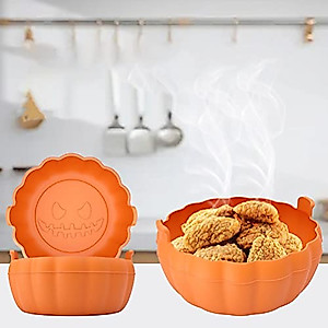 Hemoton Air Fryer Pad Home Supplies Household Items Air Fryer Liner Reusable Air Fryer Mat Microwave Steamer Round Baking Pan Microwave Liner Silicone Trivet Rack Lifter Air Fryer Supply