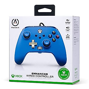 PowerA Enhanced Wired Controller for Xbox Series X|S - Blue, Officially Licensed for Xbox