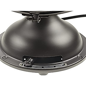 HUNTER Metal Retro Table Fan-Powerful 3 Speeds and Smooth Oscillation, 12", Oil-Rubbed Bronze