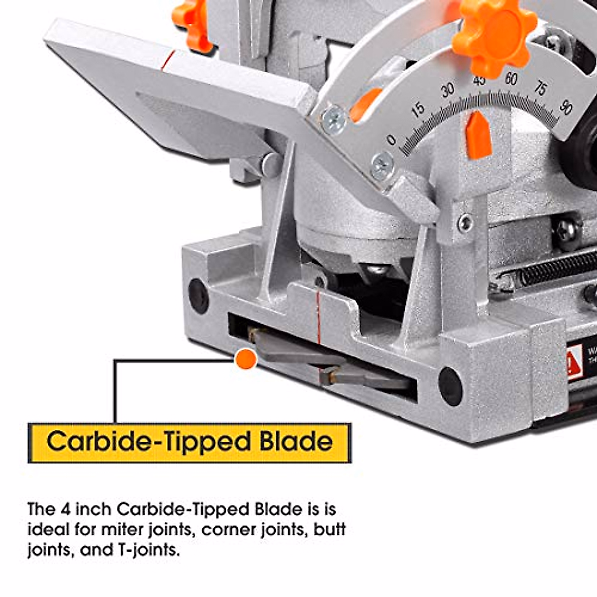 REXBETI Wood Biscuit Plate Joiner Kit, 100-Piece Wood Biscuits Included (Biscuit Joiner)