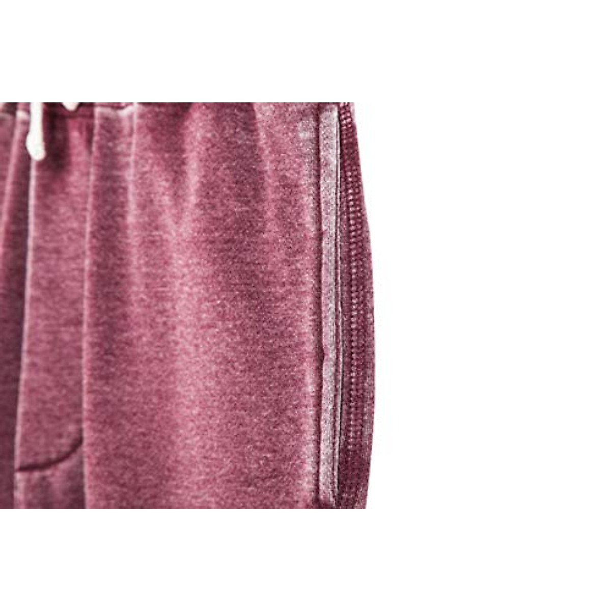 DELCARINO Men's Casual Soft Cotton Elastic Jogger Gym Active Pocket Knit Shorts Burnout Wine Medium