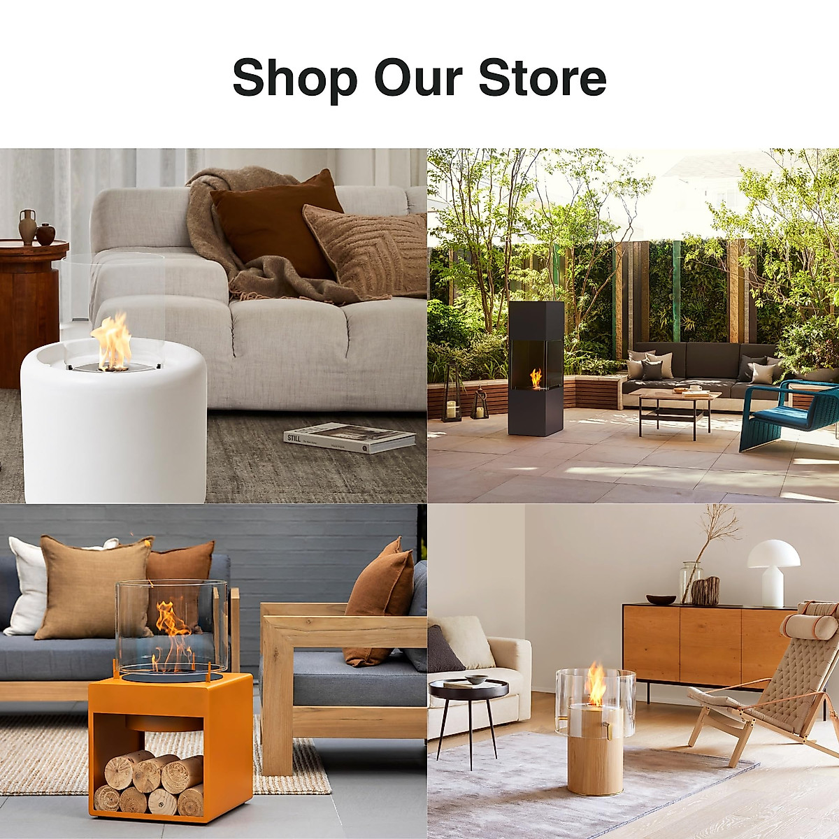 16 QUARTS Odorless, Smoke-Free Ethanol Fireplace Fuel | Best Flame, Fast Pour, Long Burn, Safety-Tested, Made in USA | Bio Ethanol Fuel For Fire Table Top Fire Pit Ethanol Fireplace | e-NRG Bioethanol