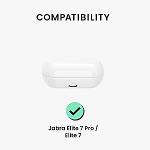 kwmobile Case Compatible with Jabra Elite 7 Pro/Elite 7 Active Case - Silicone Cover Holder for Earbuds - Black