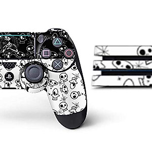 Skinit Decal Gaming Skin Compatible with PS4 Pro Bundle - Officially Licensed Disney The Nightmare Before Christmas Sally Art Design