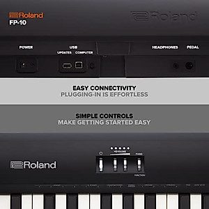 Roland FP-10 88-key Entry Level Digital Keyboard with Bluetooth