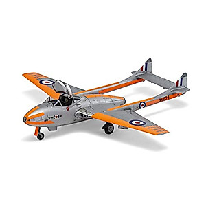 Airfix Quickbuild A02058A Air fix De Havilland Vampire T.11/J-28C 1, 72 Military Aviation Plastic Model Kit, Gray