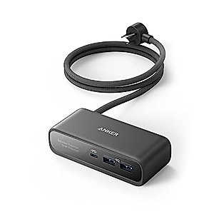 Anker USB C Power Strip, 521 Power Strip with 3 Outlets and 30W USB C Charger for iPhone14/13,5 ft Extension Cord, Power Delivery High-Speed Charging Station for Dorm Room, Office, and Home