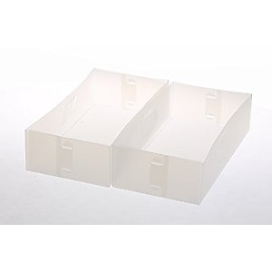 YBM HOME Closet Drawer Organizer for Underwear, Socks, Bras, Ties, Scarves, Foldable Dresser Storage Boxes Divider Keeps Clothes Organized (Medium Sized Organizers, Set of 2)