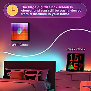 Rayhome Large Display Digital Calendar Day Clocks, Precise LED Smart Clock with Event Reminder, Date, 12/24Hr, Sleep Mode, Graffiti and Adjustable Brightness for Kids, Teens, Adults and Seniors