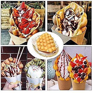 Dyna-Living Bubble Waffle Maker 1400W Commercial Bubble Waffle Maker Machine Non-stick Egg Waffle Maker Electric Bubble Waffle Baker for Home Use