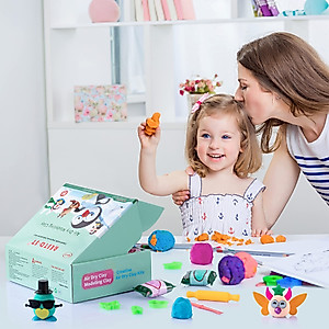 Air Dry Clay Kit, 42 Corlors Modeling Clay for Kids, Safe & Non-Toxic Super Light DIY Soft Magic Clay, Molding Clay with Sculpting Tools and Tutorial Cards,Arts and Crafts Gift for Kids.…