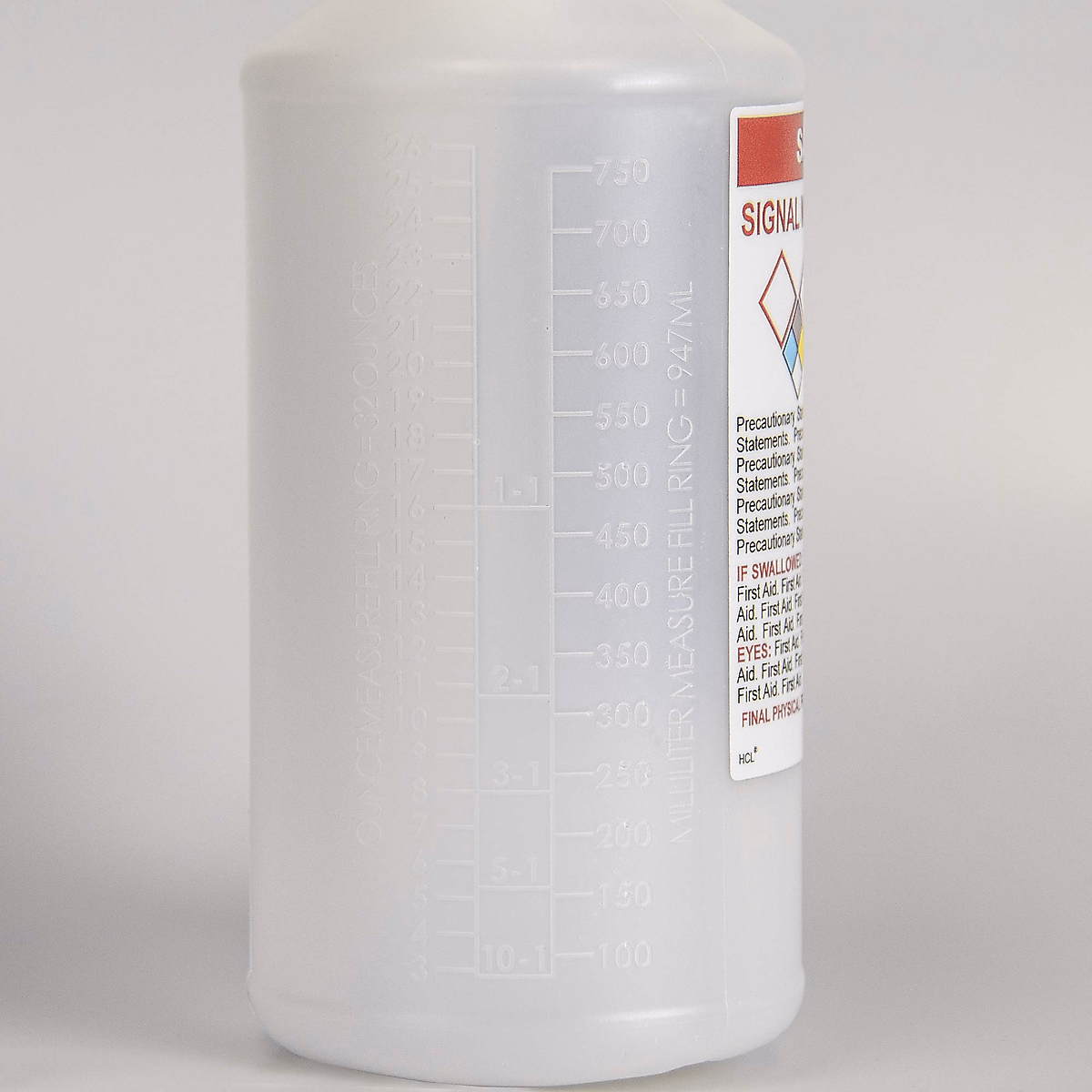 HCL Pre-Labeled GHS Spray Bottles - Distilled Water - 24oz (Supplied Empty)