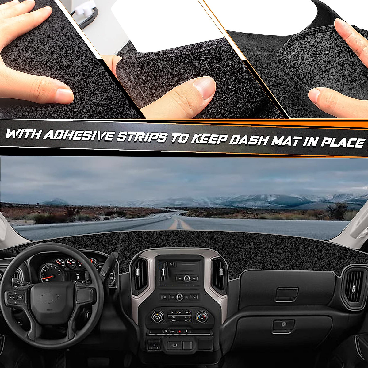 NDRUSH Dashboard Cover Dash Cover Mat Custom Compatible with 1999-2006 Chevy Silverado GMC Sierra 2001-2006 Chevy Avalanche 1500 2500 2000-2006 Tahoe Suburban 2000-2006 GMC Yukon XL