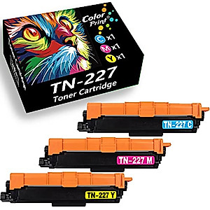 ColorPrint 3-Pack Compatible TN-227 Toner Cartridge Replacement for Brother TN227 TN223 TN227C TN227M TN227Y Work with MFC-L3750CDW HL-L3210CW HL-L3230CDW HL-L3710CDW HL-L3270CDW MFC-L3710CW Printer