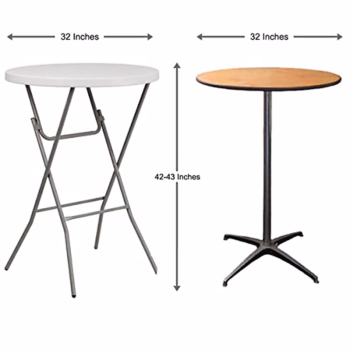 Gowinex 2 Pack Red 32x42 inches Cocktail Highboy Spandex Fitted Stretch Tablecloth Table Cover Wedding Event Party