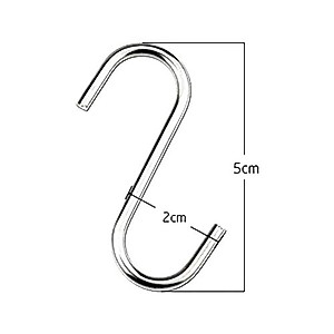 S Shaped Hooks Small, S Hooks Metal Hanging Hooks Stainless Steel Kitchen Pot Pan Hanger for Bedroom Bathroom Garden and Office Prime 35 Piece