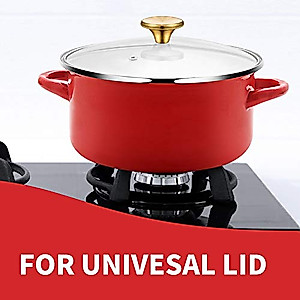 4 Sets Dutch Oven Knob Stainless Steel Replacement Knob Pot Lid Handle Compatible with Le Creuset, Aldi, Lodge and other Enameled Cast-Iron Dutch Oven (Gold)