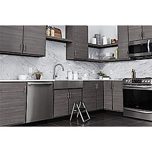 COSCO One Step Steel, Resin Steps, Step Stool without Handle, Platinum/Black