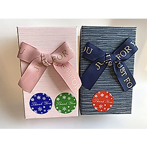 Christmas Thank You Stickers,MeshaKippa 2 inch 120pcs Thank You Stickers Snowflake,Christmas Envelope Seal Stickers in Blue,Green,Red