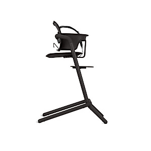 Cybex Lemo High Chair and Bouncer Nest with Easy One Hand Depth and Height Adjustment, Anti-Tip Wheels, and Easy Assembly, Convertible to Adult Chair, Infinity Black