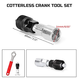 Odoland Bike Repair Tool Kit, Including Bike Crank Extractor with 16mm Spanner/Wrench, Bicycle Flywheel Chain Sprocket Remover Tool, Cassette Lock Ring Removal Tool