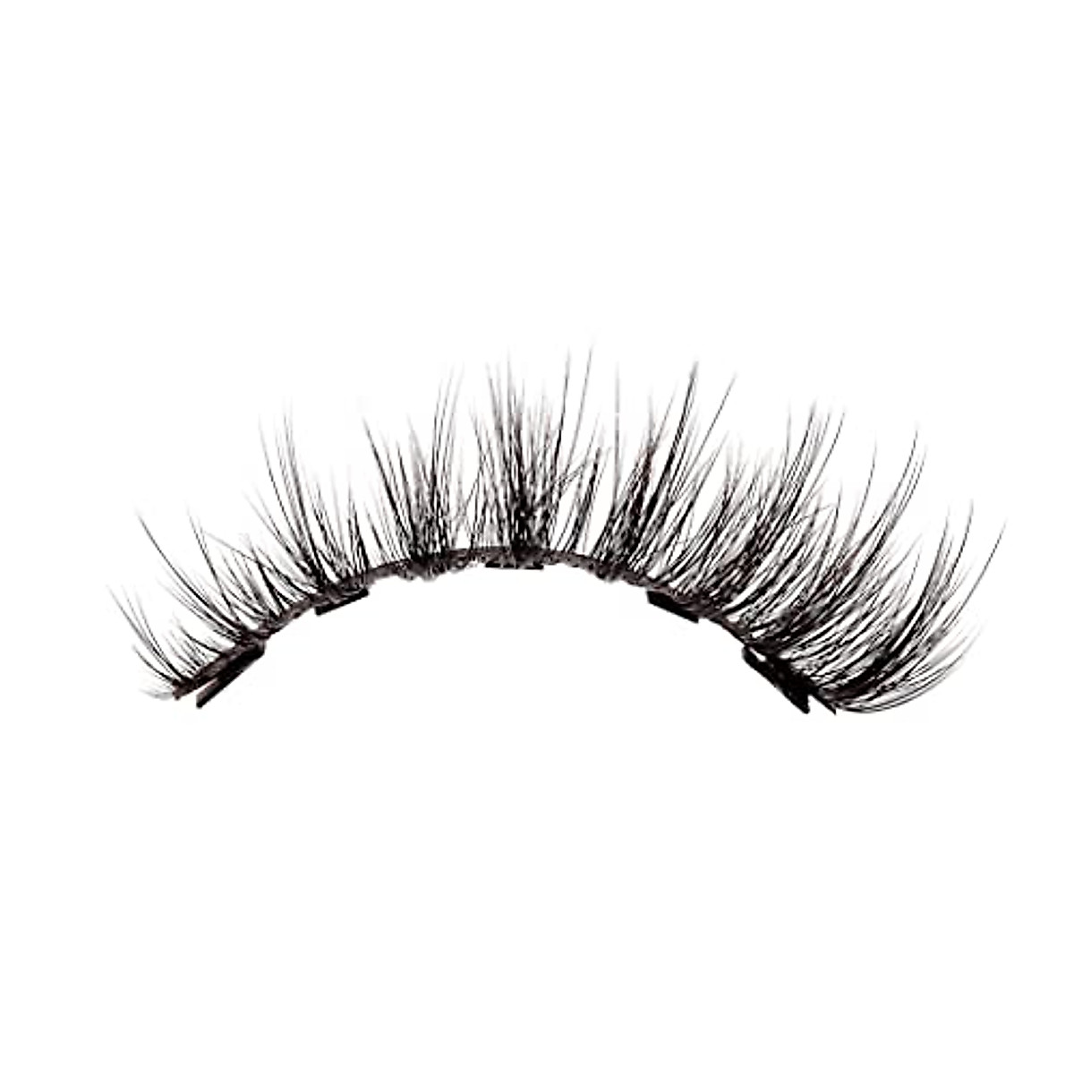 KISS Magnetic Lashes, Crowd Pleaser, 1 Pair of Synthetic False Eyelashes With 5 Double Strength Magnets, Wind Resistant, Dermatologist Tested Fake Lashes Last Up To 16 Hours, Reusable Up To 15 Times