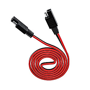 SAE to SAE Extension Cable 10FT 16AWG Quick Disconnect SAE 2Pin Connector Solar Panel Power Connect Plug