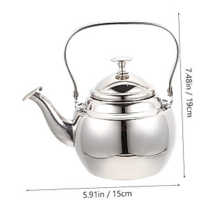Stainless Steel Kettle Coffee Machine Espresso Machines for Kettle Heating Teakettle for Gas Stove Teakettle for Induction Cooker Tea Kettle with Infuser Boiled Teapot Mikinona
