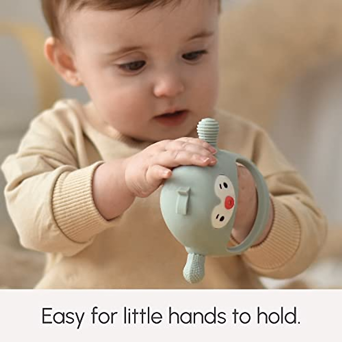 Smooch Penguin Mitten Teething Toys For Babies 0-6 Months, 12, 18 - Penguin Teethers For Babies Are Easy To Hold, Silicone Baby Teether Toys Are Soft Yet Durable - Provides Teething Pain Relief (Blue)