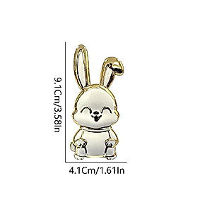 Xanadued 8 PCS Foldable Bunny Phone Bracket Cute Easter Rabbit Hidden Mobile Phone Kickstand Holder Multifunction Portable Cell Phone Stand Attachment for Desk