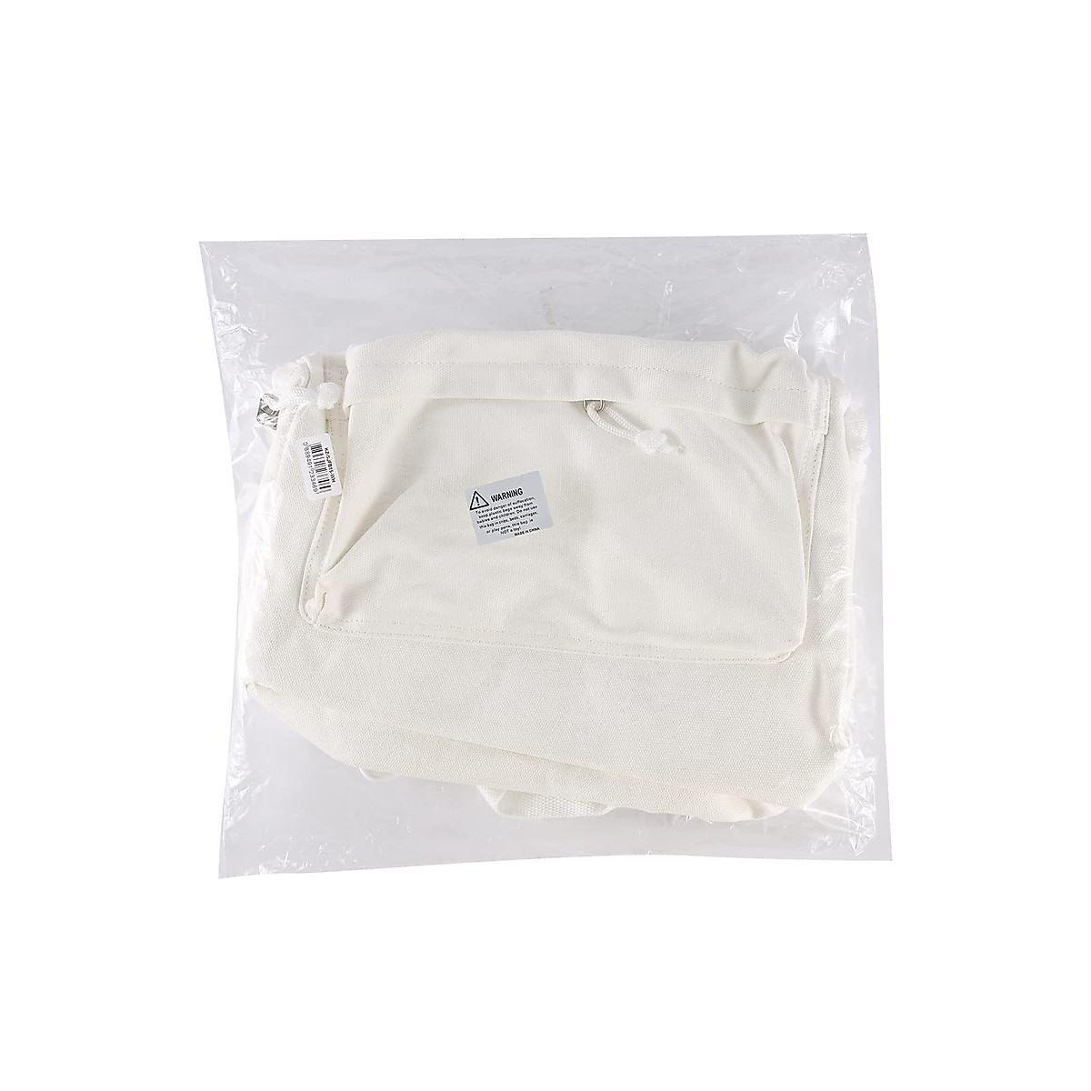 Zicac Unisex DIY Canvas Backpack Daypack Satchel Backpack(Natural White)