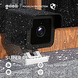 Gcioii Protective Silicone Skins Only for Wyze Cam V3 Camera，Weather-Resistant Waterproof Anti-Sun All-Round Protective Case/Cover Accessories for Indoor and Outdoor Using(3Pack Black)