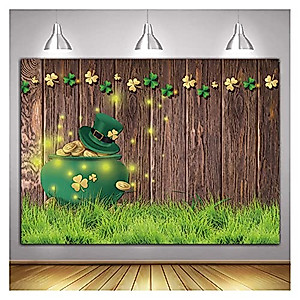 Happy St Patrick's Day Photography Backdrops 5x3ft Vinyl Lucky Irish Shamrock Board Baby Shower Birthday Party Photo Background
