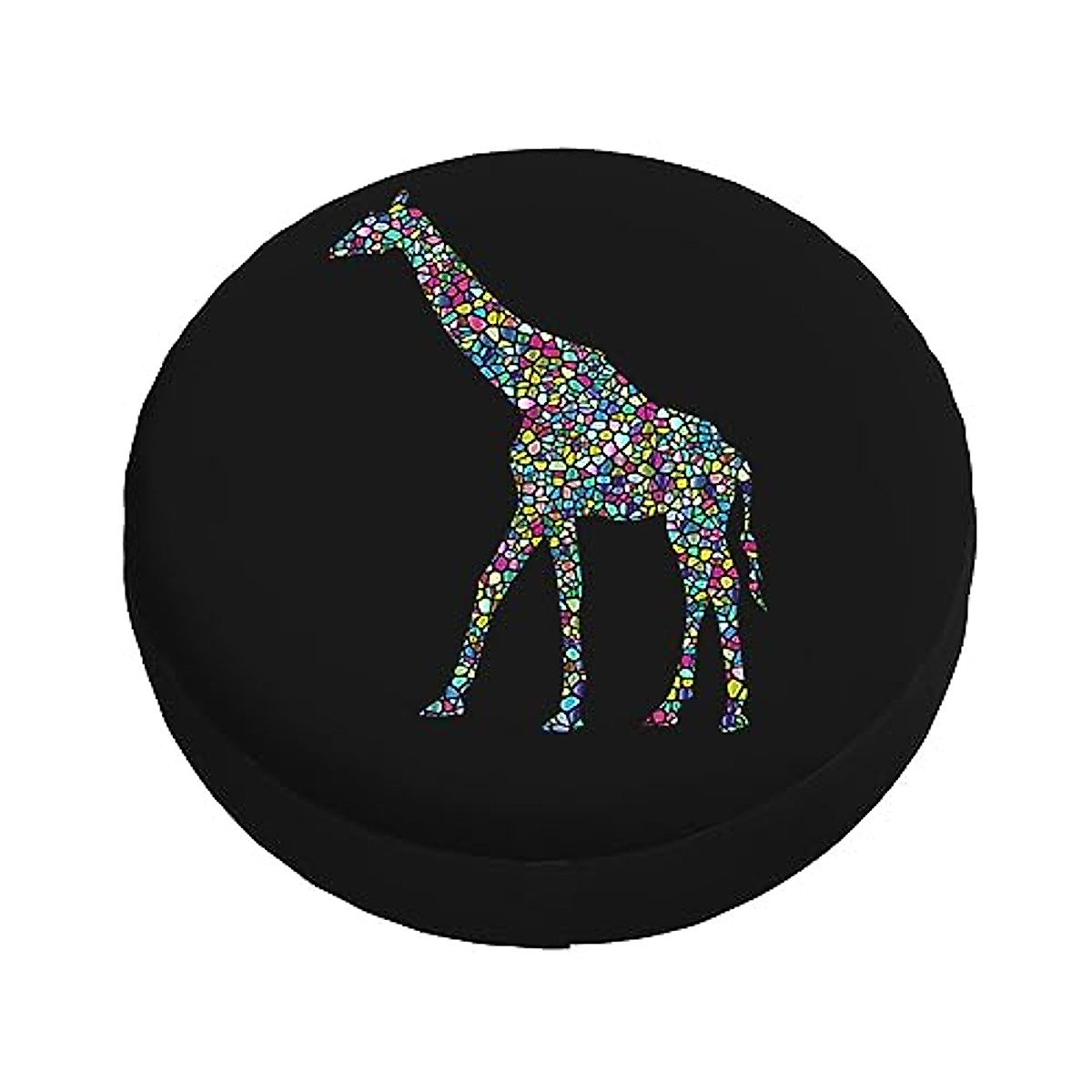 Colorful Landscape Giraffe Funny Tire Cover Universal Fit Spare Tire Protector for Truck, SUV, Trailer, Camper, Rv