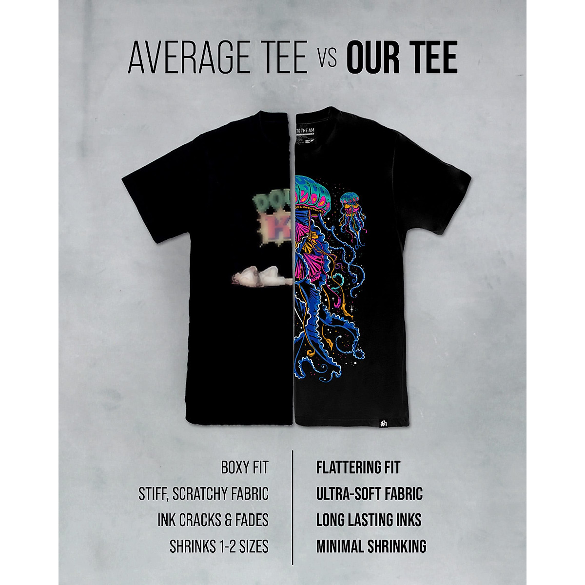 INTO THE AM Liberty T-Shirt - Cool Astronaut Design Tees for Men (Black, X-Large)