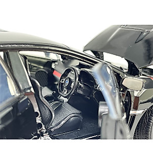 2016 Impreza WRX STI Diecast Model Car 1/32 Scale Metal Toy Cars Racing Sports Sedan Toy Vehicle with Light, 4 Doors Open Hood Trunk Open, Toys for Boys Gifts Kids Collection for Men, Black